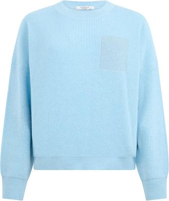 PESERICO Femme, Pulls, Bleu, Taille: 38 FR Tricots