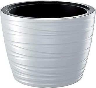 Prosperplast Niedriger Topf mit Ablagerung 22L Labyrinth aus wei&szlig;em Kunststoff 37,5 (L&auml;nge) x 37,5 (Breite) x 27,9 (hoch) cm