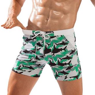 Generic Short de bain pour homme - Style d&eacute;contract&eacute; - Cinq shorts de plage, vert, XXL