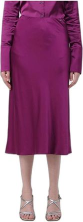 Patrizia Pepe Satin Midi Rock - - Skirts - Damen - Lila - S