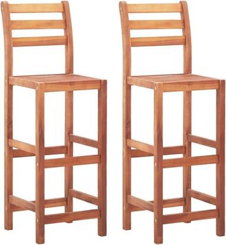 vidaXL Barhocker 2 Stk. Massivholz Akazie - Vidaxl
