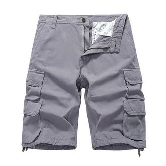 Generic Short cargo pour homme avec cordon de serrage, gris, 34