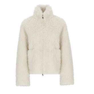 Betta Corradi Femme, Vestes, Blanc, Taille: 36 FR Manteau en fausse fourrure