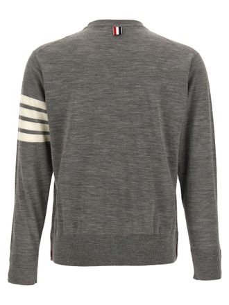 Thom Browne Mens Gray Virgin Wool Cardigan Clothing