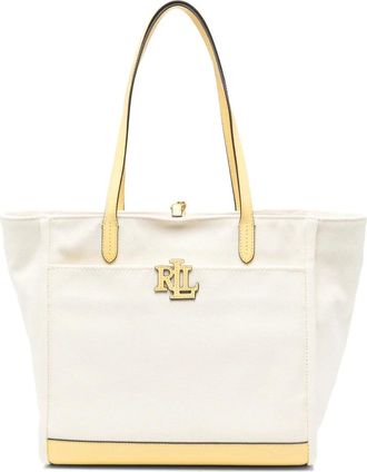 Ralph Lauren Cabas en toile Cameryn - Femme - Sacs - Beige - Taille: ONE Size