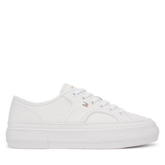 Tommy Hilfiger Sneakers Tommy Hilfiger Platform Vulc Piping Ltr FW0FW09393 Wei&szlig;
