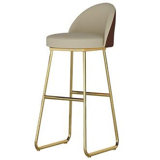 Generic Barhocker mit PU-Lederbezug, hohe Hocker mit R&uuml;ckenlehne und Metallbeinen, Fr&uuml;hst&uuml;cksst&uuml;hle f&uuml;r Bar, Theke, K&uuml;che und gewerbliche Nutzung