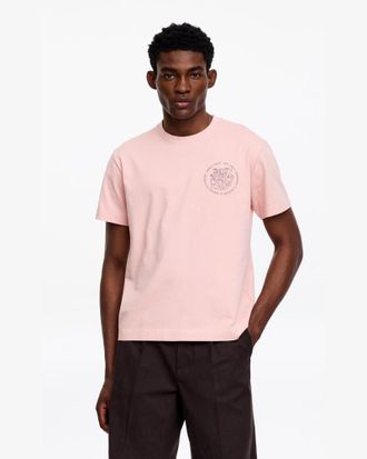 Arket CAF&Eacute; T-Shirt Mit Print -Rosa