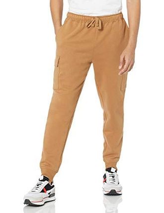 Amazon Essentials Pantalon de Jogging Cargo en Polaire pour Homme, Coupe décontractée, Brun Clair, Taille XL