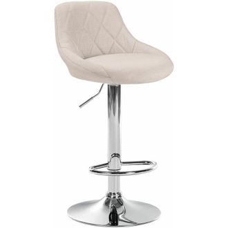 Clp Cuisine de bar &agrave; tabouret en tissu pivotant r&eacute;glable avec des repousses de pied de diff&eacute;rentes couleurs Couleur : Cr&egrave;me