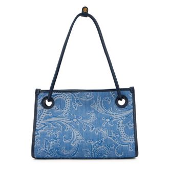 Etro Medium Eyes Jacquard Denim Tote Bag - - Bags - unisex - Blau - ONE SIZE