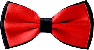 Alizeal Noeud papillon ajustable pré-noué pour homme pour mariage, rouge