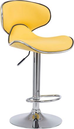 Clp Barhocker Las Vegas V2 Mit Kunstlederbezug I Thekenhocker Mit Fußstütze I Tresenhocker Mit Trompetenfuß I Barstuhl Höhenverstellbar, Farbe:gelb, Geste