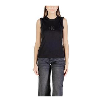 Calvin Klein Jeans Bedrucktes Tank Top - - Tops - Damen - Schwarzk - S