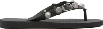Balenciaga Cagole Studded Flip Flops
