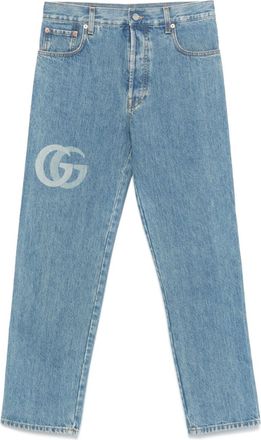 Gucci Klassische Cropped-Jeans - Blau