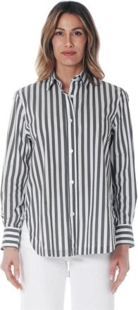 Caliban Femme, Blouses et Chemises, Multicolore, Taille: 40 FR Camicia in cotone a fantasia rigata