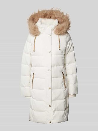 Lauren Ralph Lauren Steppmantel mit Kapuze mit Kunstfellbesatz