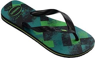 Havaianas Herren Brasil Fresh Flipflop, Black Black Leaf Green, 33/34 EU