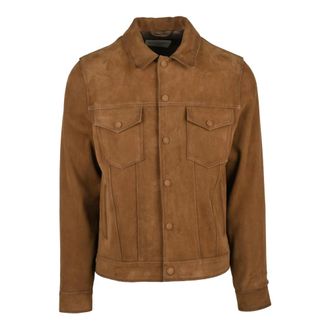 Officine G&eacute;n&eacute;rale Homme, Vestes, Brun, Taille: M Giubbotto in Suede