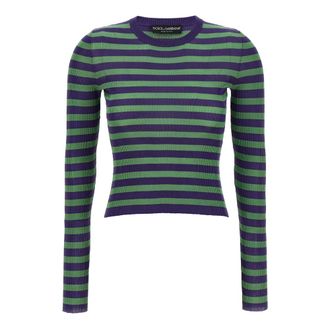 Dolce & Gabbana Viskose-Pullover - - Knitwear - Damen - Mehrfarbig - M