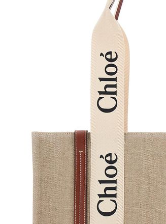 Chlo&eacute; Woody Tote Bag - Beige