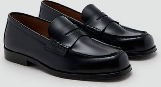 Mango Mocassins cuir d&eacute;tail en forme de masque noir - Homme - 40 - MANGO MAN