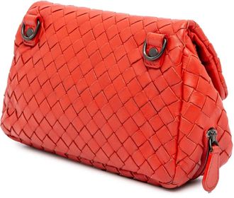 Bottega Veneta Hobo Bags - Intrecciato Chain Flap Crossbody - Gr. unisize - in Rot - f&uuml;r Damen