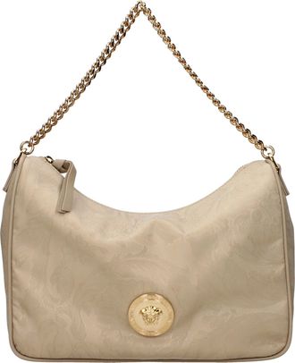 Versace Femmes Sac &agrave; main Hobo Tissu Beige/Sable