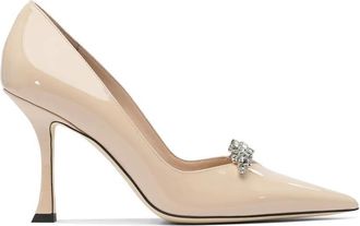 Jimmy Choo London Hohe Schuhe - Pointed Toe Heeled Shoes - Gr. 36,5 (EU) - in Beige - f&uuml;r Damen