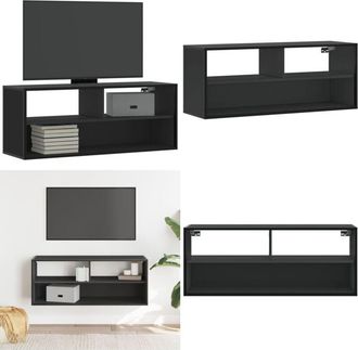 vidaXL Vidaxl - TV-Schrank Schwarz 100x31x39,5 cm Holzwerkstoff und Metall