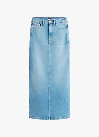 Tommy Hilfiger Jupe longe en denim de coton m&eacute;lang&eacute;
