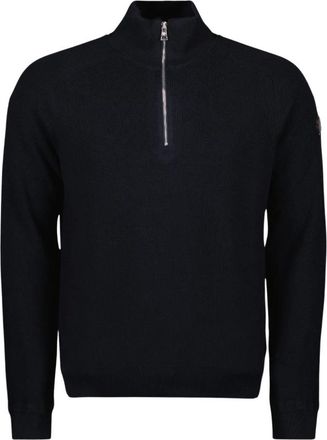 Moncler Homme, Pulls, Bleu, Taille: S Pull Zipp&eacute; en Coton et Cachemire