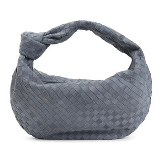 Bottega Veneta Femme, Sacs, Bleu, Taille: ONE Size Jodie Intrecciato 15 Sac &agrave; main en daim Cloudy