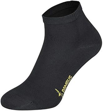Tobeni 6 Paires Femme Homme Chaussettes En Bambou Court Quartier Unisexe Couleur Anthracite Taille 43-46
