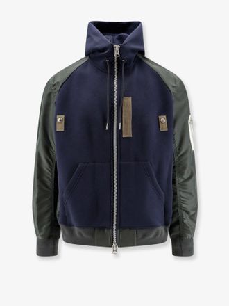 sacai Cotton blend sweatshirt with nylon sleeves - SACAI - gender_Man