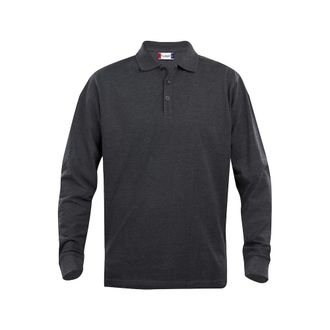 Clique CliQue Herren Classic Long Sleeve Polo Poloshirt, Grey (Anthracite Melange), XXXL