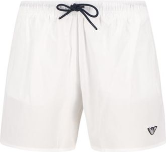 Emporio Armani Herren Badeshorts wei&szlig; Mikrofaser unifarben