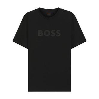 HUGO BOSS Baumwoll-Rundhals-T-Shirt - - Tops - Herren - Schwarzk - L