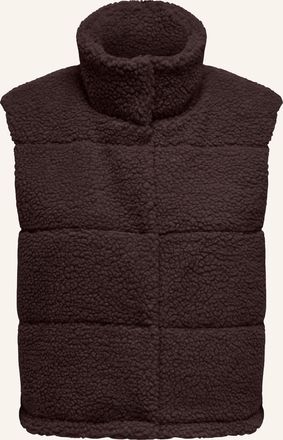 Only Steppweste Aus Teddyfell braun