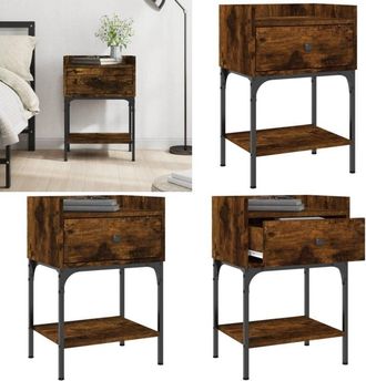 vidaXL Nachttisch R&auml;uchereiche 40,5x31x60 cm Holzwerkstoff - Nachttisch - Holzwerkstoff - Esszimmertisch - Wohnzimmertisch - Sideboard - Home & Living