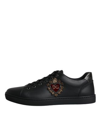 Dolce & Gabbana Schwarze London Heiliges Herz Herren Sneaker Schuhe