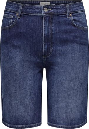 Only Carmakoma Damen Carsonny Hw Wide DNM Shorts Nas843 Noos, Dark Blue Denim, 46