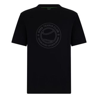 HUGO BOSS Homme, Sport, Noir, Taille: XS T-shirt en coton avec imprim&eacute;