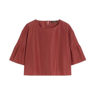Max Mara Crop Bluse - - Blouses & Shirts - Damen - Rot - 3XS