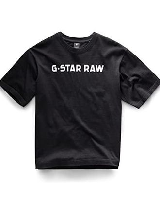 G-Star RAW Unisex Flock Boxy T-Shirt Homme, Noir (dk black D21684-C336-6484), S