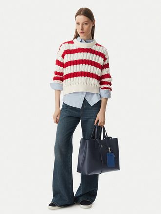 Tommy Hilfiger Handtasche Tommy Hilfiger Th Icon Satchel AW0AW18723 Dunkelblau