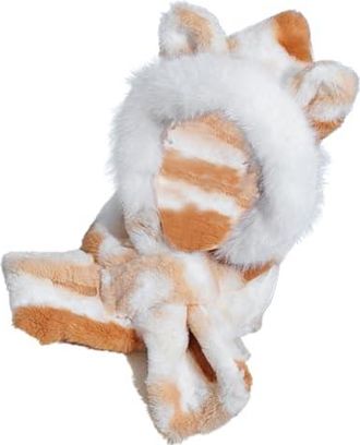 Generic Joli bonnet dhiver en forme danimal, bonnet dhiver avec capuche, cache-oreilles danimaux, &eacute;charpe chaude, bonnet enveloppant, &eacute;charpes, &eacute;charpe &agrave; capu