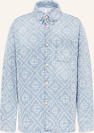 Casablanca Jeanshemd Comfort Fit Mit Schmuckperlen blau