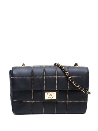 Chanel sac porté épaule Chocolate Bar (2001-2002) - Noir